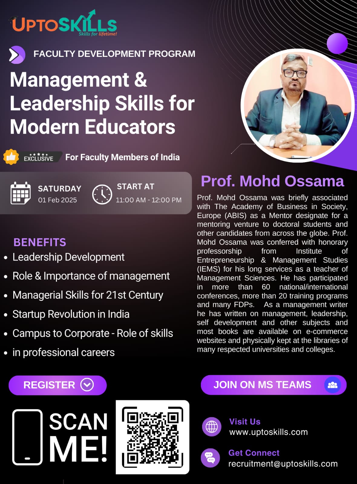 Faculty Development Programs - UptoSkills: Learn, Practice, Test...